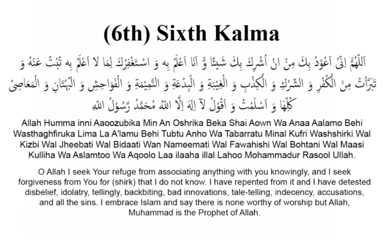Learn The Six Kalimas of Islam - English TransliterationQuran Reading Blog